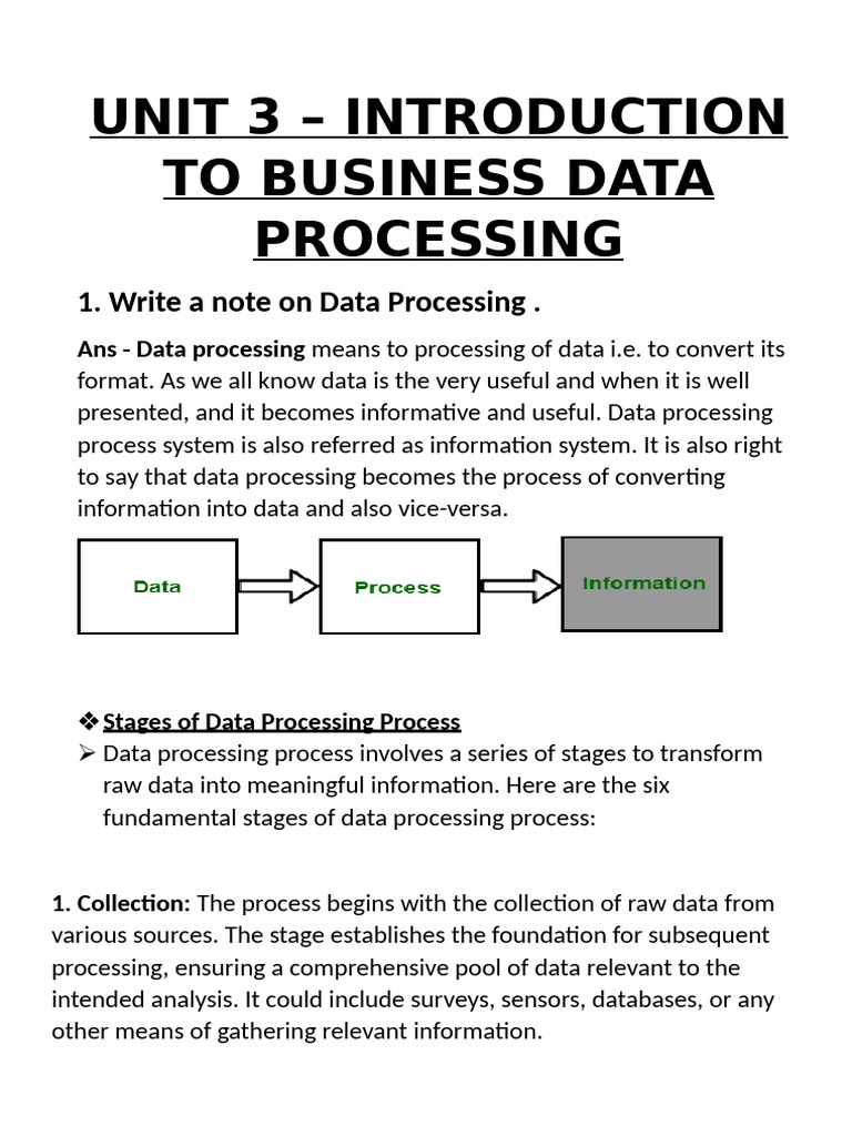 Intro To Business Data Processing and MS Excel | PDF | Spreadsheet | Microsoft Excel