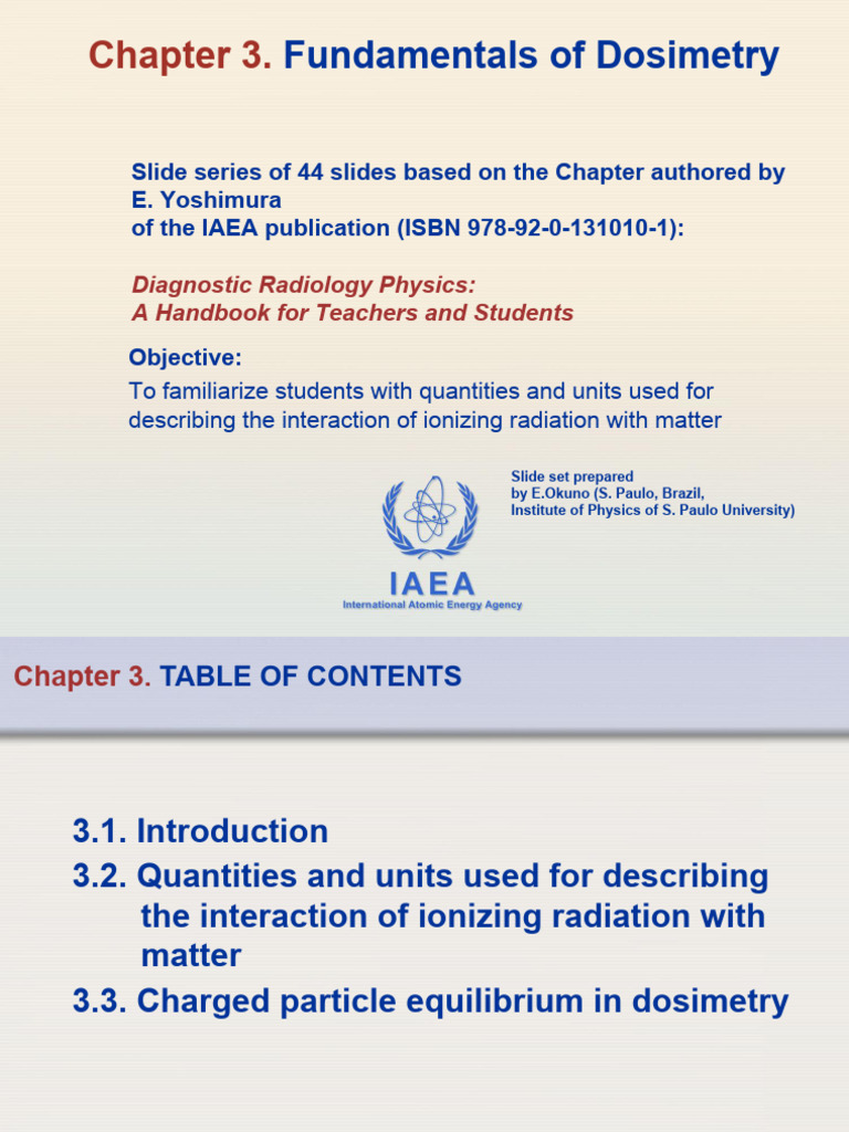 Chapter 3. Fundamentals of Dosimetry | PDF | Dosimetry | Science ...