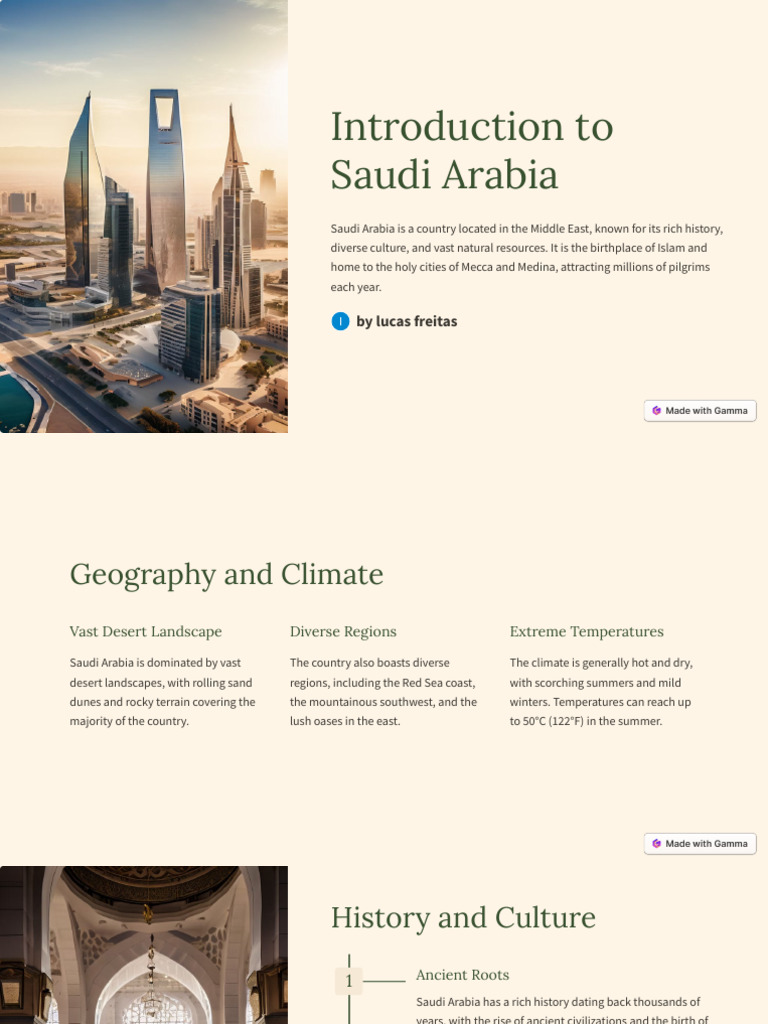 Introduction To Saudi Arabia | PDF