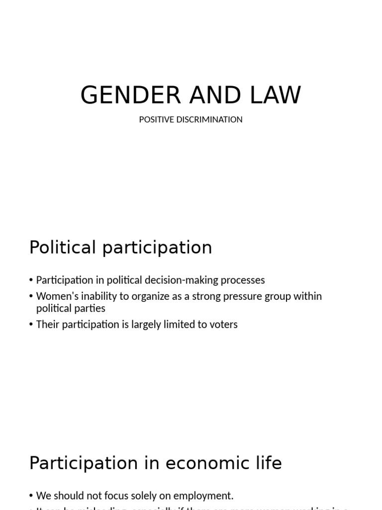 Positive Discrimination | PDF