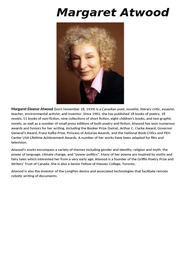 Presentation_Margaret Atwood | PDF