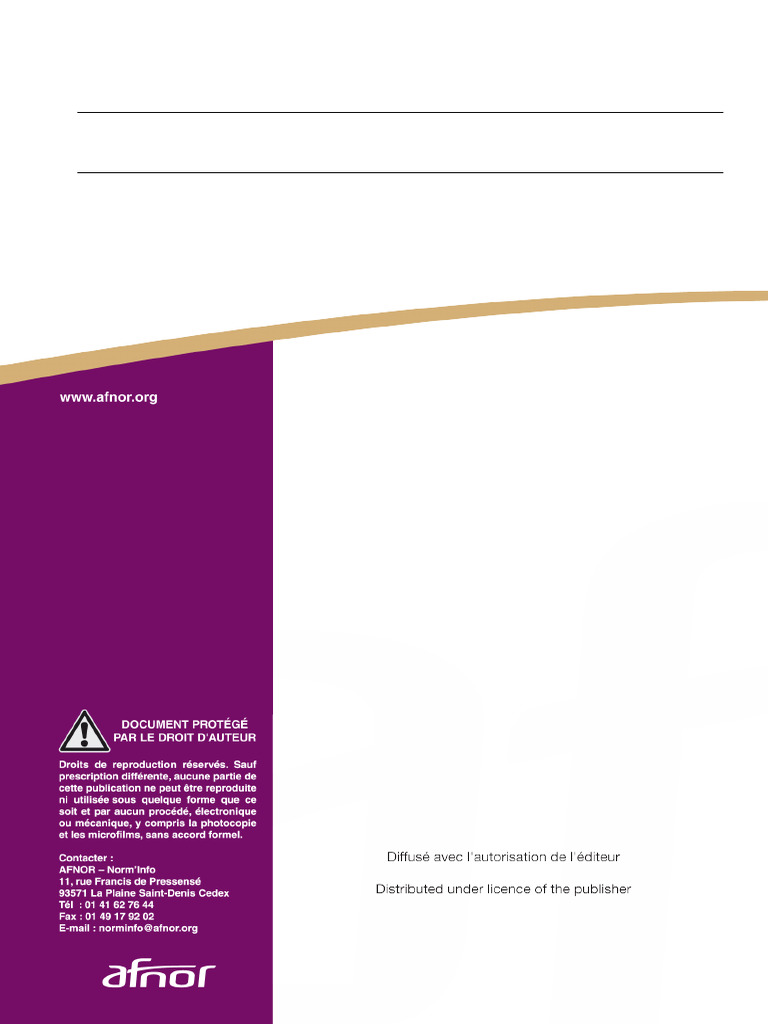 NF S62-201 2005-09 Installation RIA | PDF