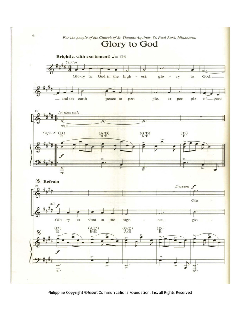 Glory To God Haas | PDF