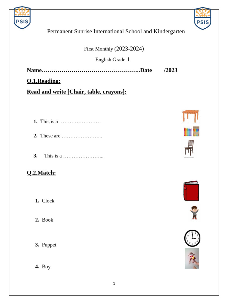 Hadeel Exam gr1 | PDF