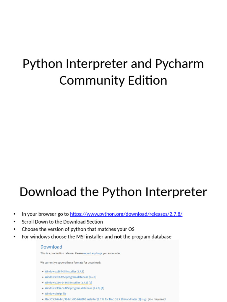 Install Python Interpreter Pycharm Community Edition | PDF