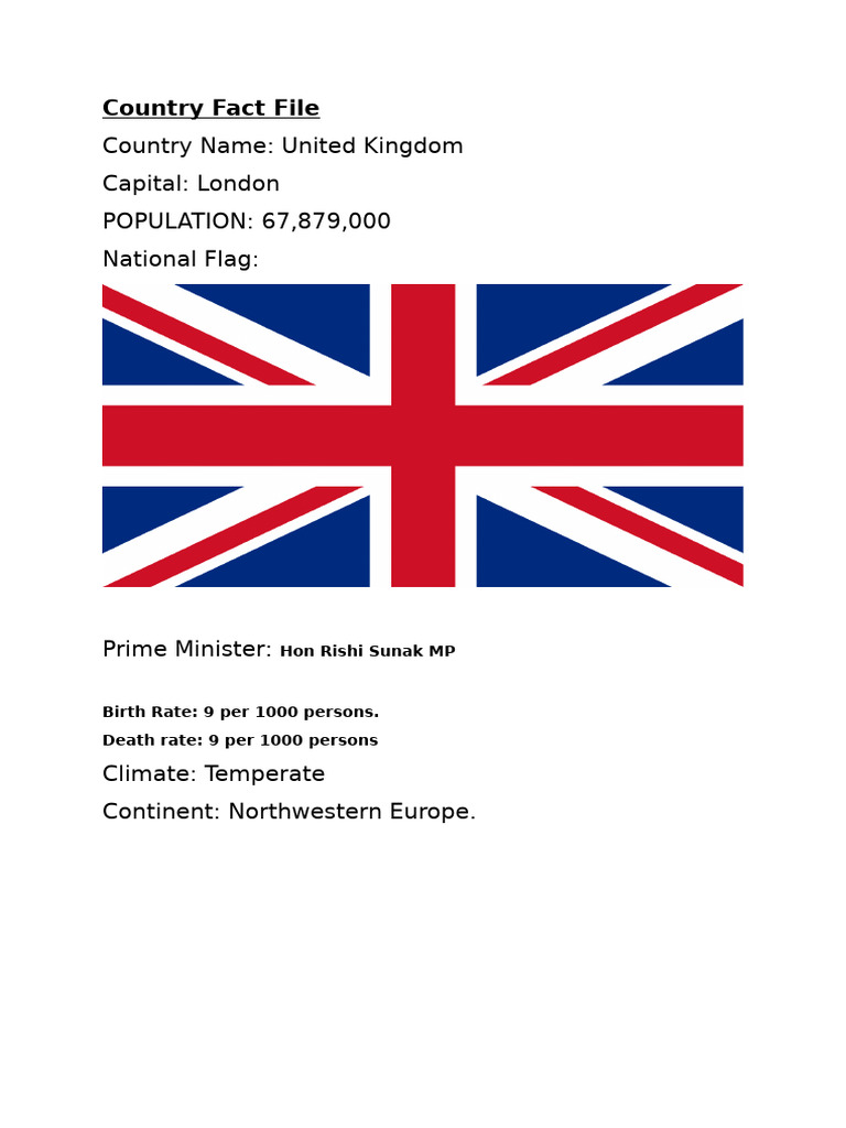 Country Fact File United Kingdom | PDF