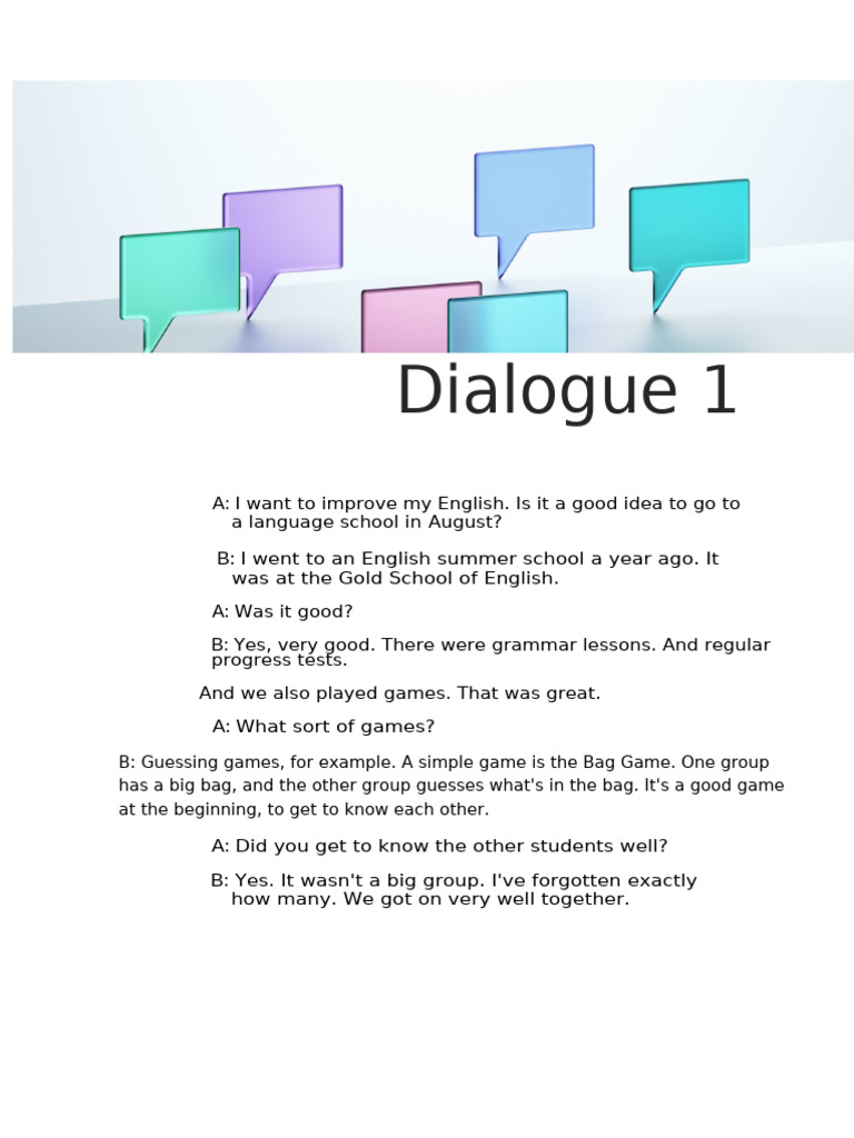5 Dialogues- texts | PDF