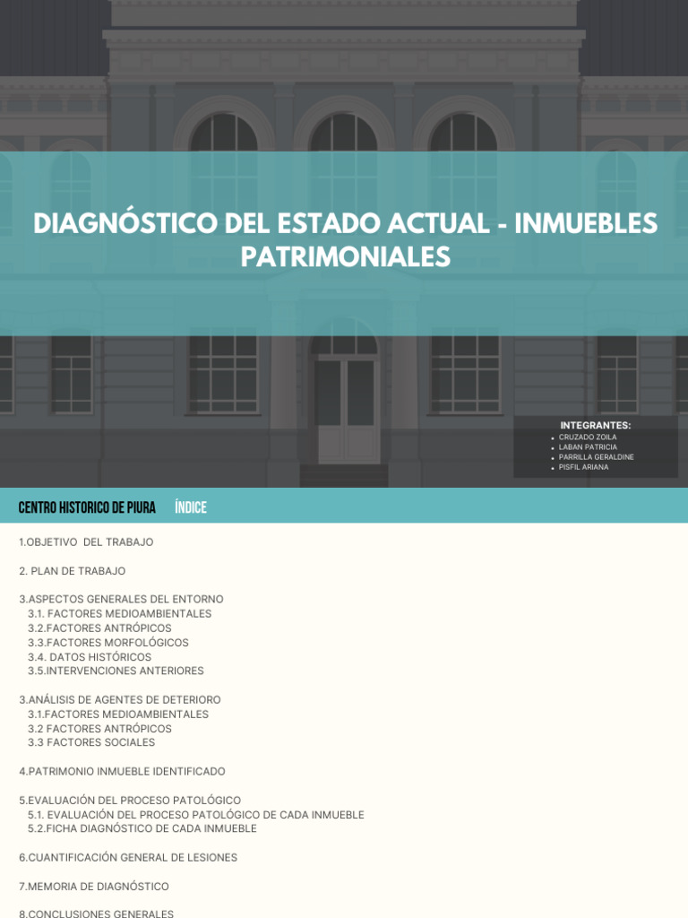 Trabajo Final - Diagnostico de Inmueble Patrimonial | PDF