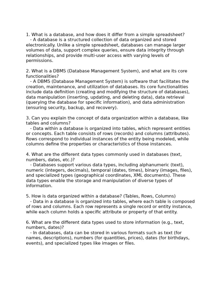 INTRODUCTION TO DATABASE. | PDF