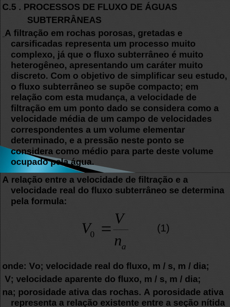 C.5. Fluxo de Águas Subterráneas | PDF