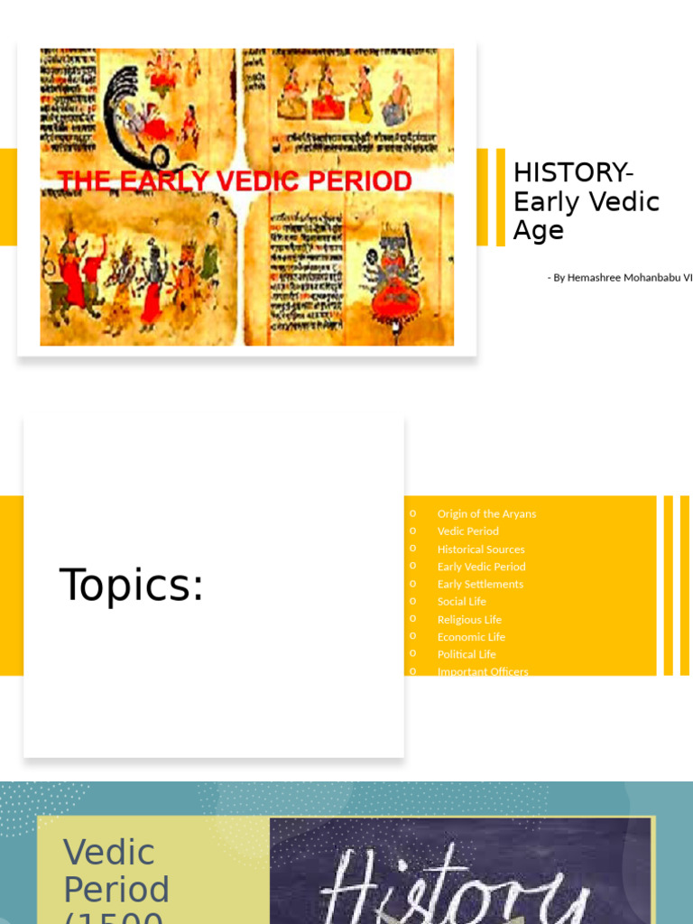 HISTORY-Early Vedic Age | PDF