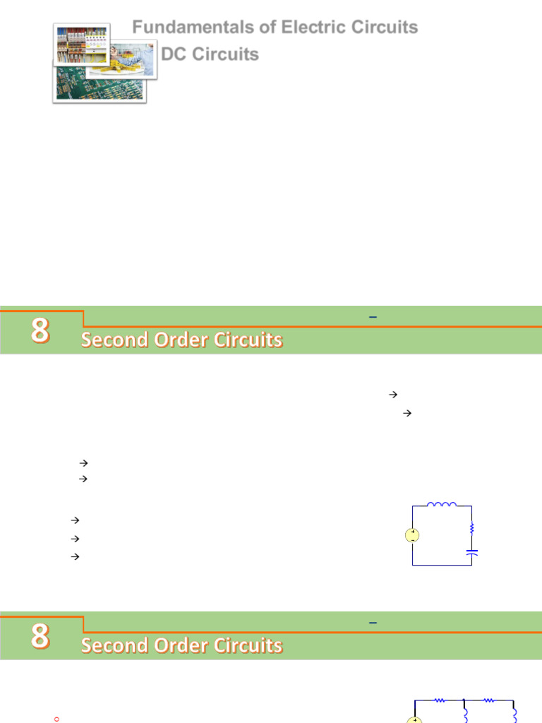 LC1 EE3706 C8 Second Order Circuits | PDF