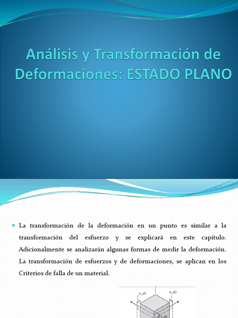 4 Estado Plano de Deformaciones | PDF