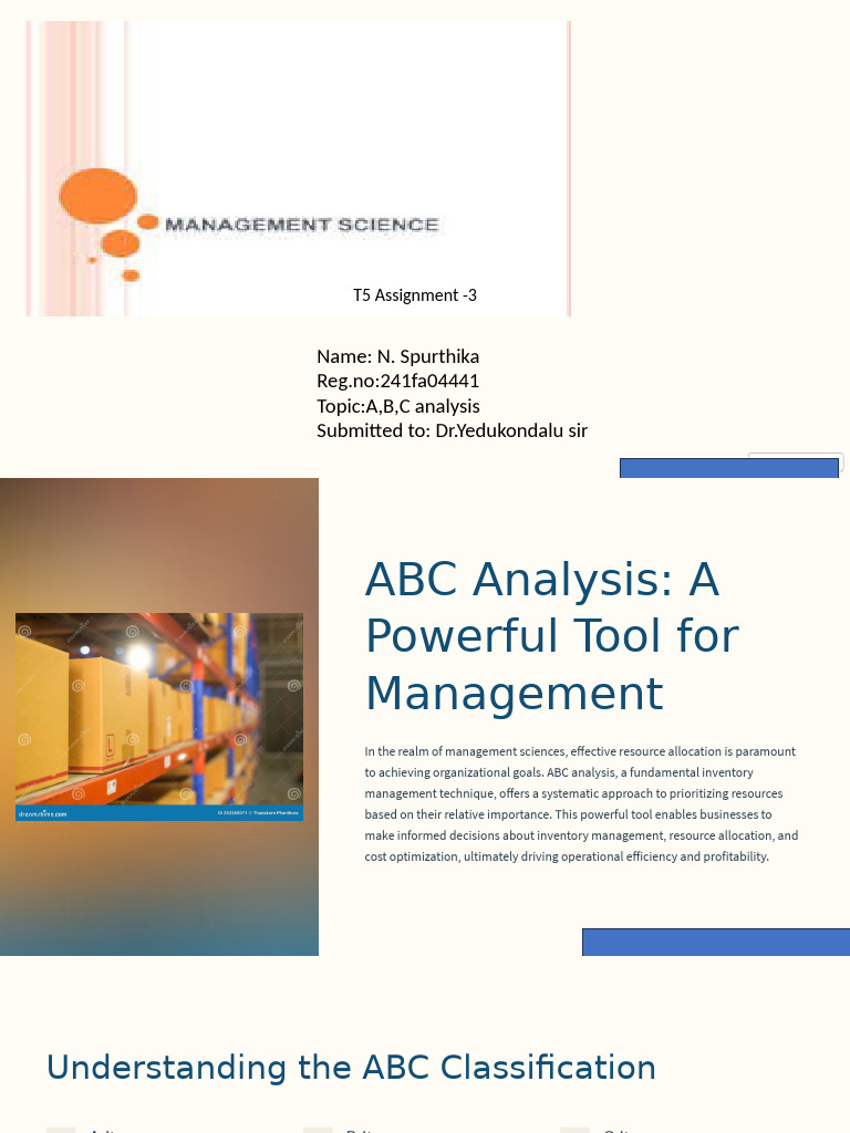 ABC Analysis A Powerful Tool For Management | PDF