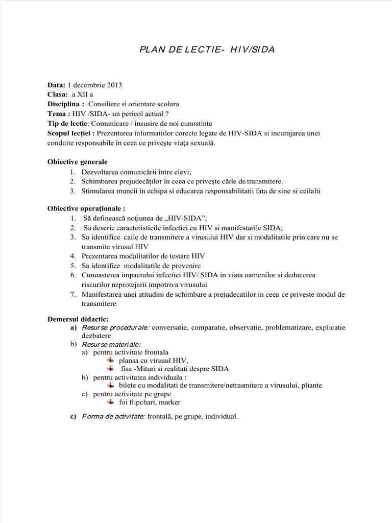 Pdfslide - Tips - Plan de Lectie Dirigentie | PDF