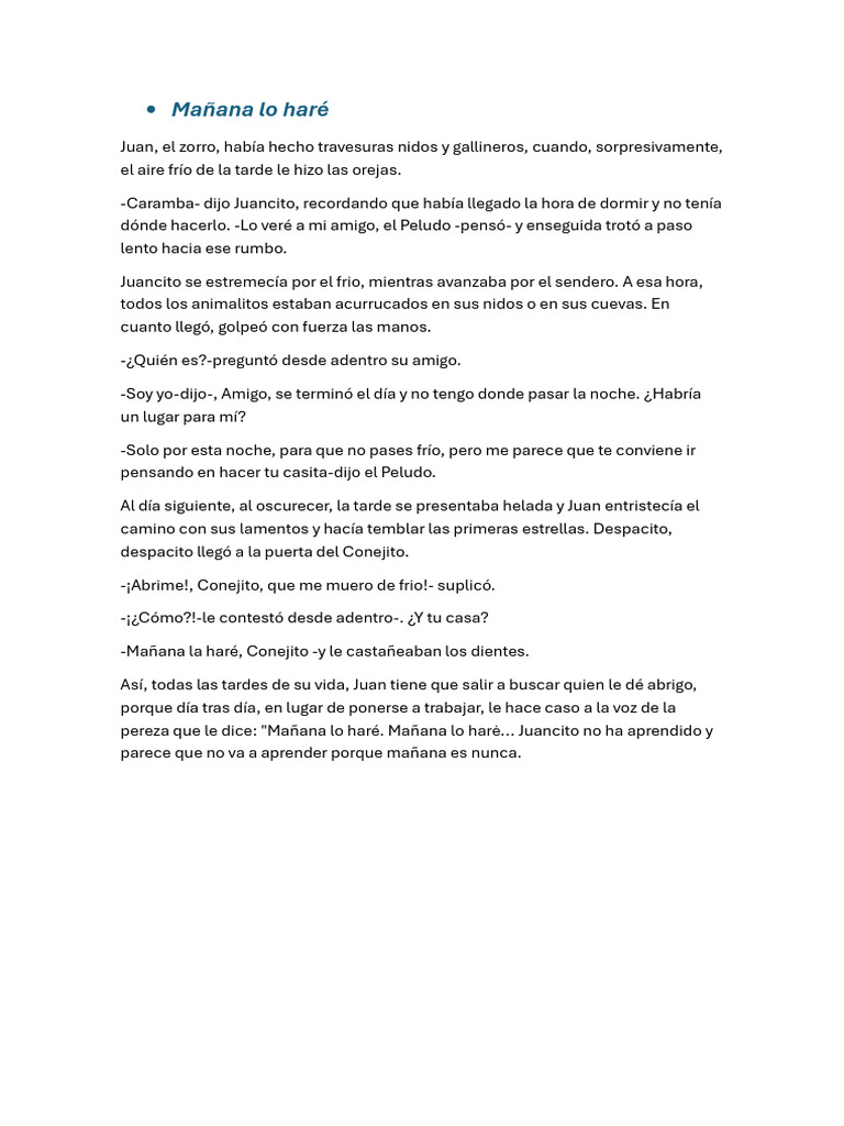 Mañana Lo Hare | PDF