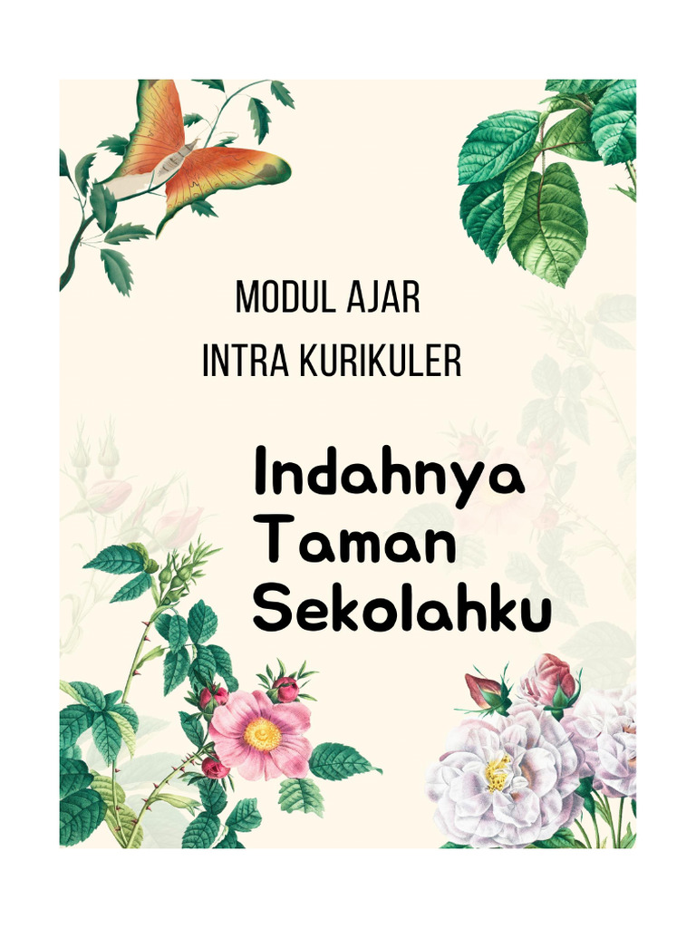 Modul Ajar PAUD - Modul Ajar Intra Kurikuler Topik - Indahnya Taman ...