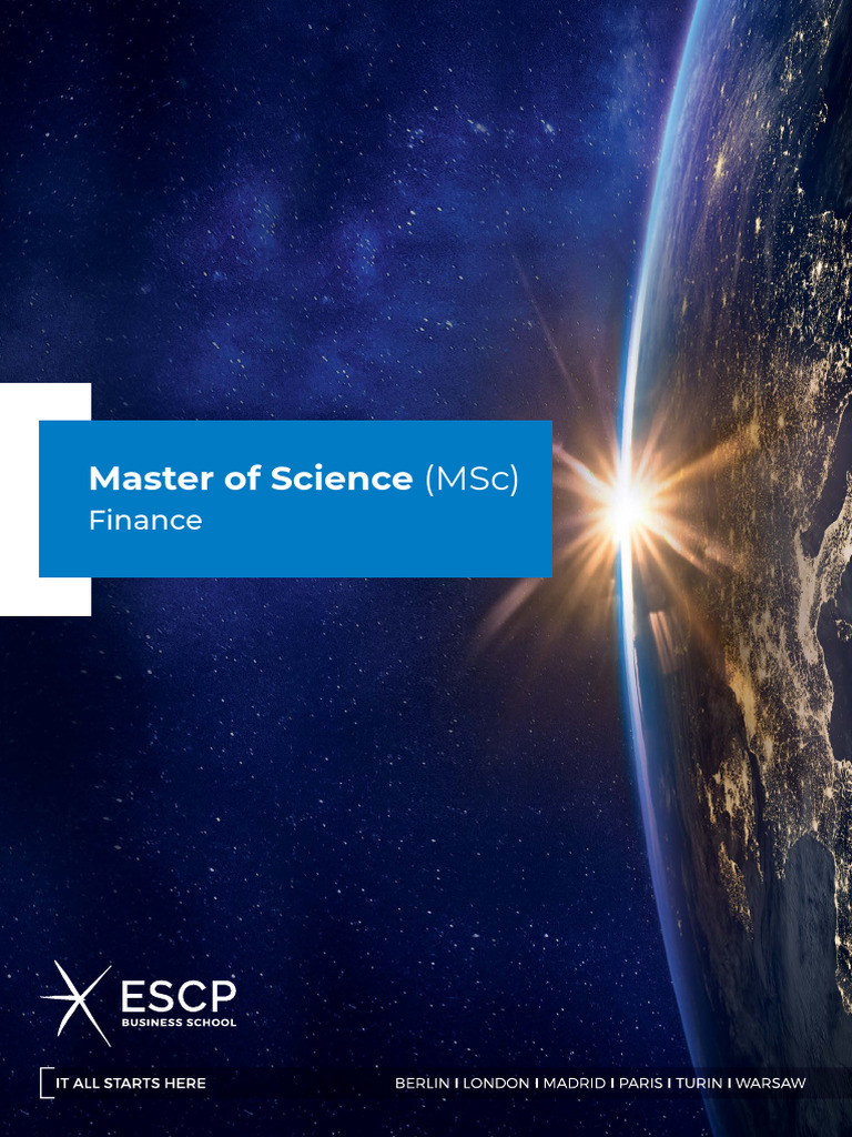 MSC Finance ESCP Business School | PDF