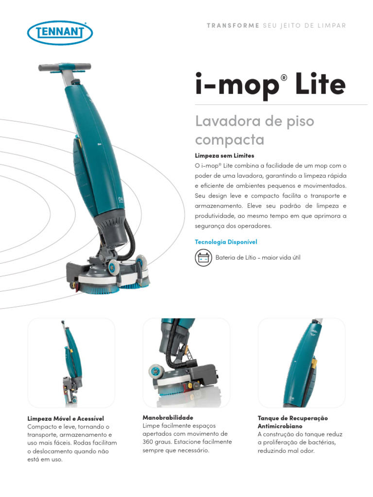 i-mop® Lite: Lavadora Compacta Eficiente | PDF