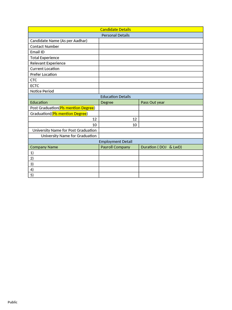 Candidate Details | PDF