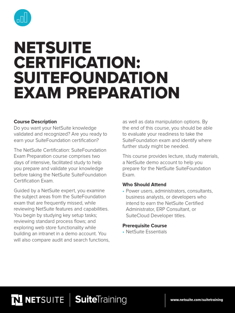 Netsuite Certification: Suitefoundation Exam Preparation: Course ...