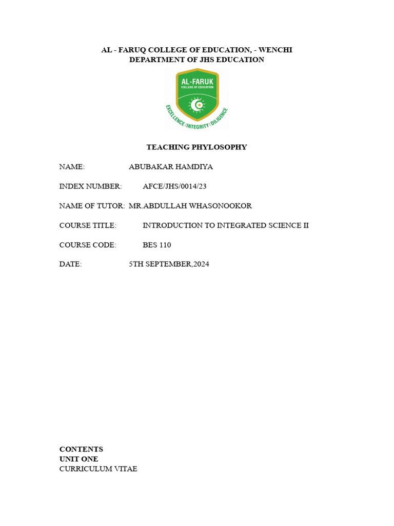 MY TEACHING PHI | PDF