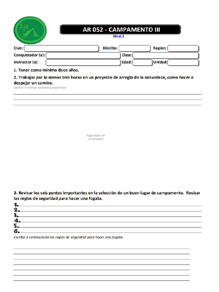 Esp CAMPAMENTO III Cuadernillo | PDF