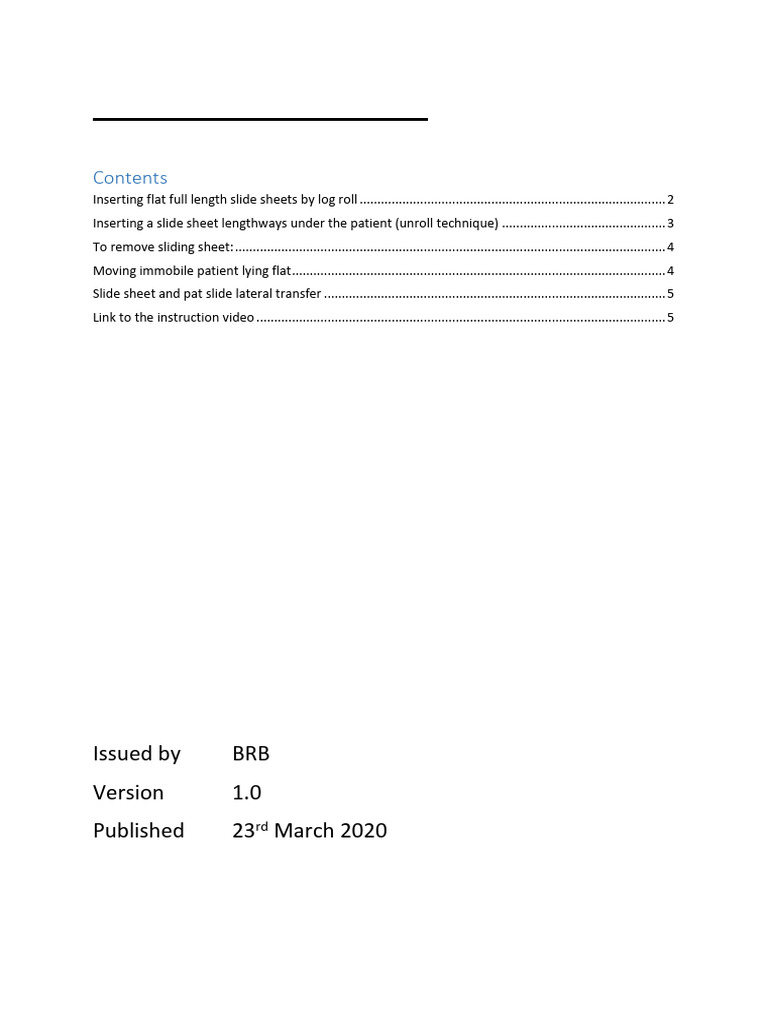 Slide Sheets Guidance | PDF