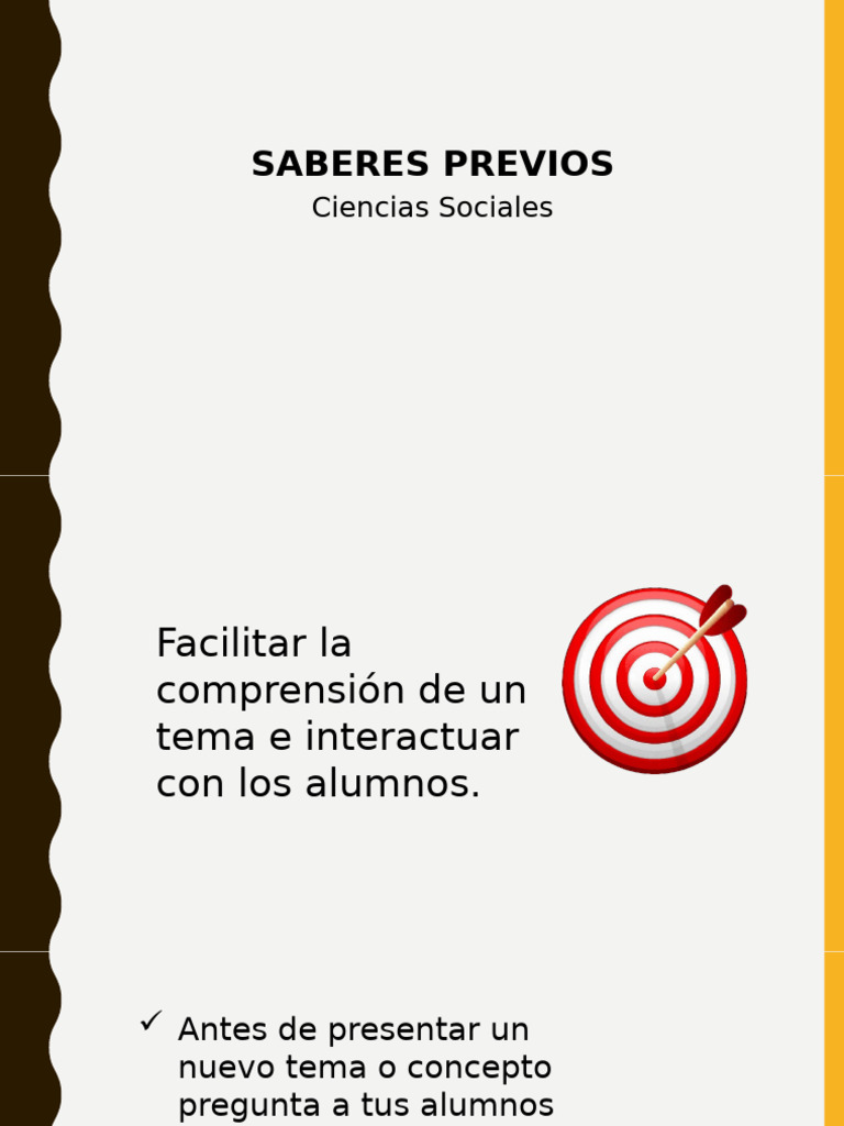 Los Saberes Previos | PDF