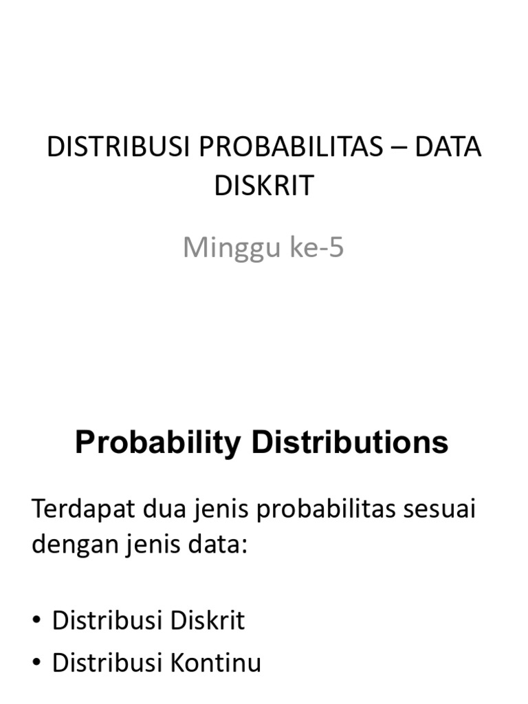 Distribusi Probabilitas Diskrit | PDF