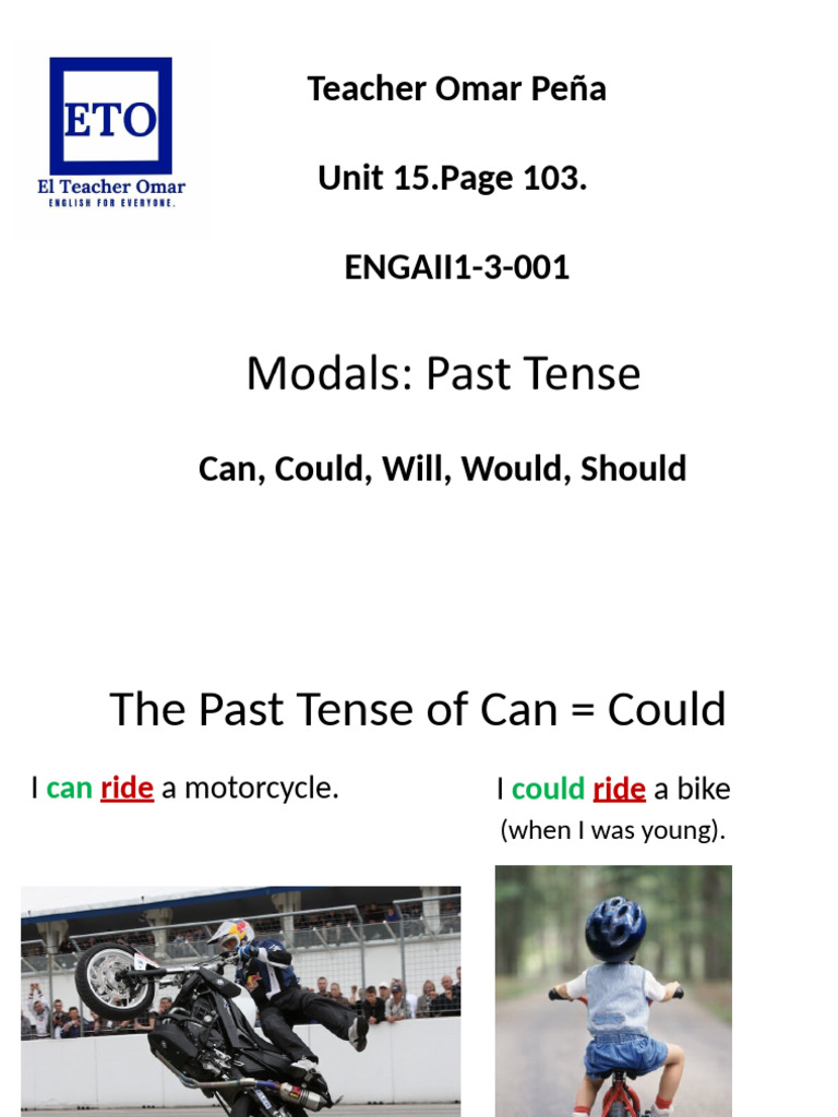 Power Point Modals Part 3 Past Tense qtmc85 | PDF