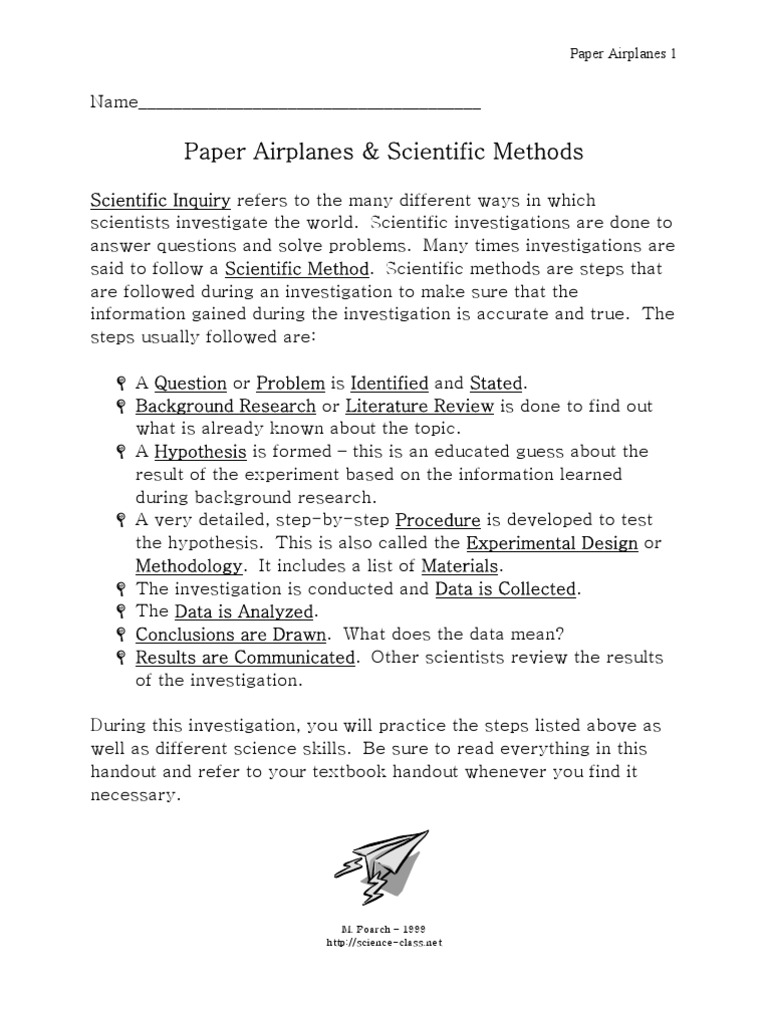 Paper Airplanes | PDF | Experiment | Chart