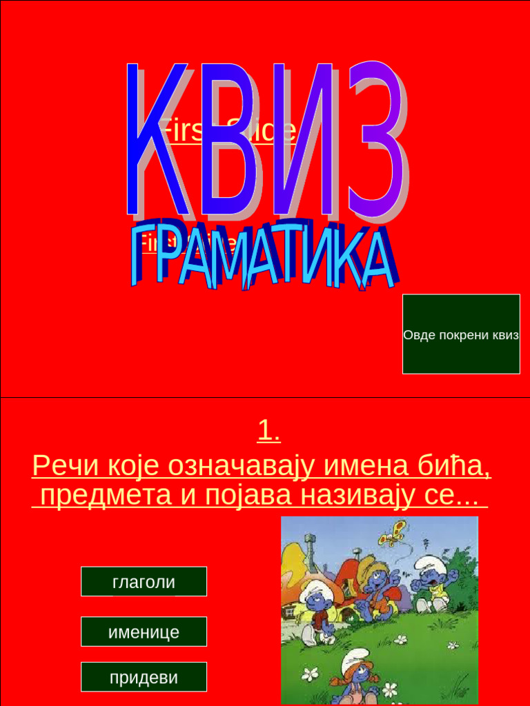 Kviz Gramatika | PDF