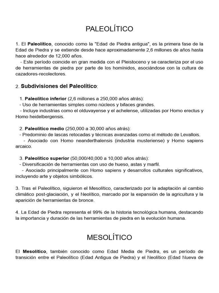 PALEOLÍTICO | PDF