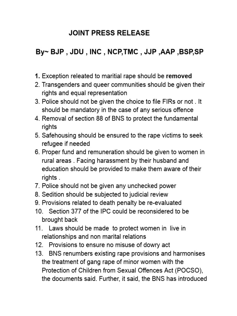 Joint Press Release | PDF