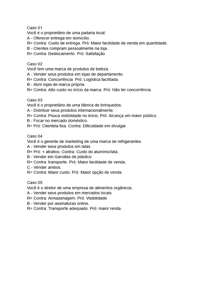 Estudo de casos | PDF Estudo de casos | PDF