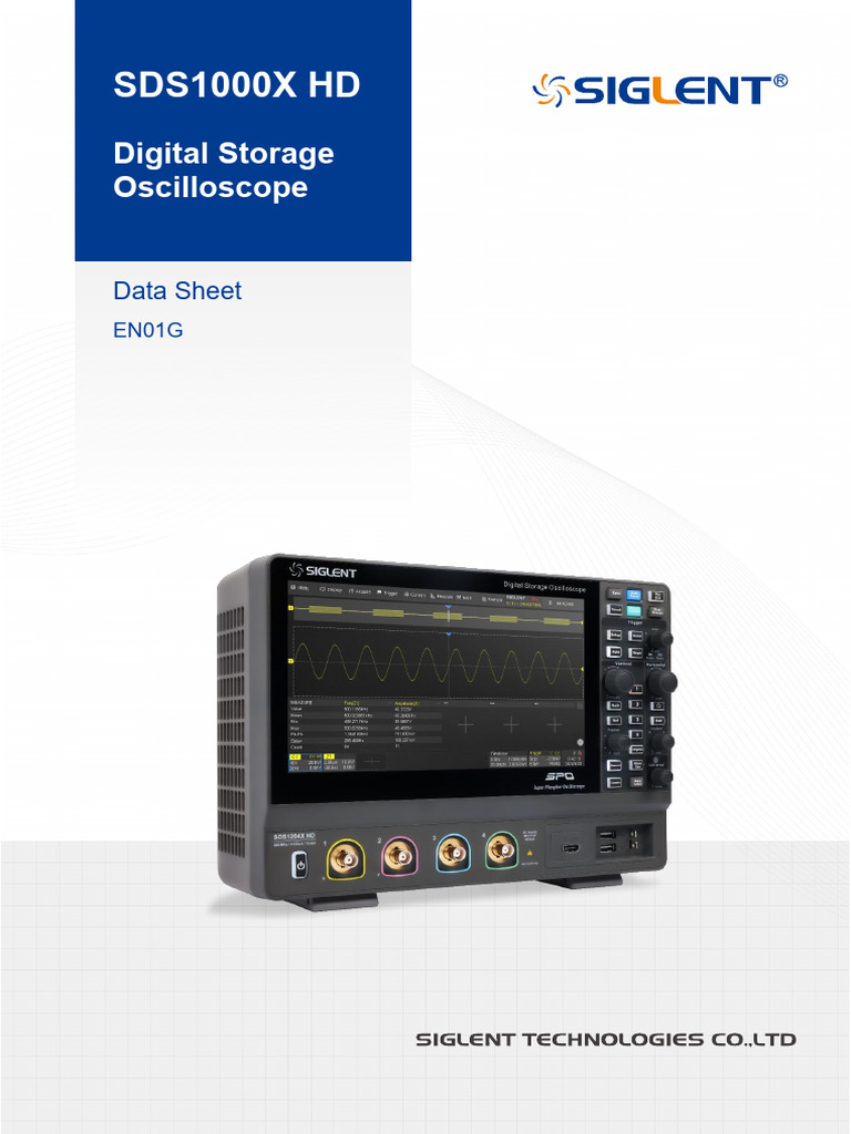SDS1000X-HD Datasheet EN01G | PDF