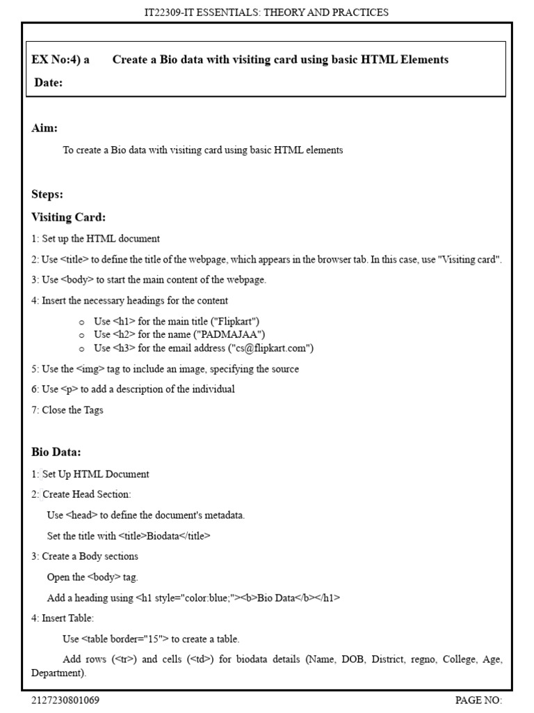 Ite Essential Exp2 | PDF