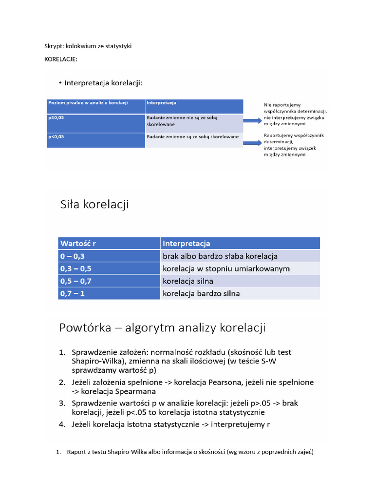 Skrypt Statystyka | PDF