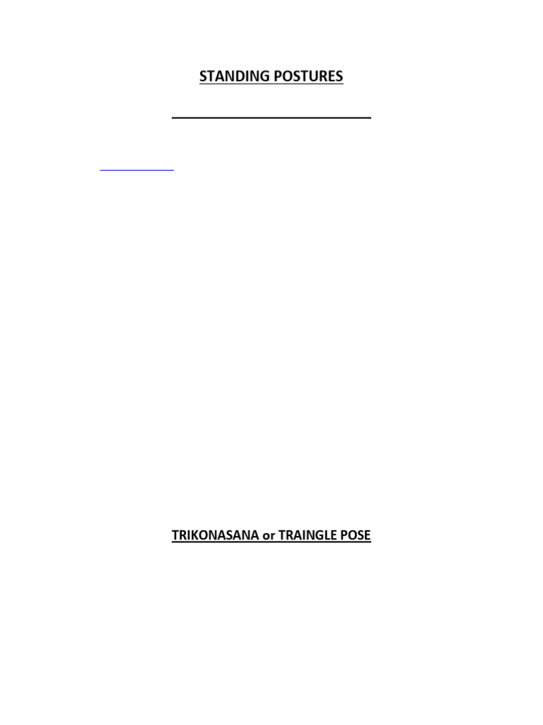 Standing Postures | PDF
