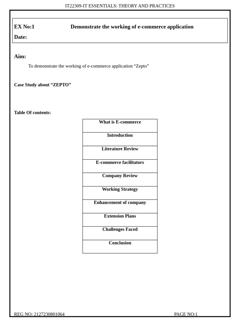Case Study Ex.1 | PDF