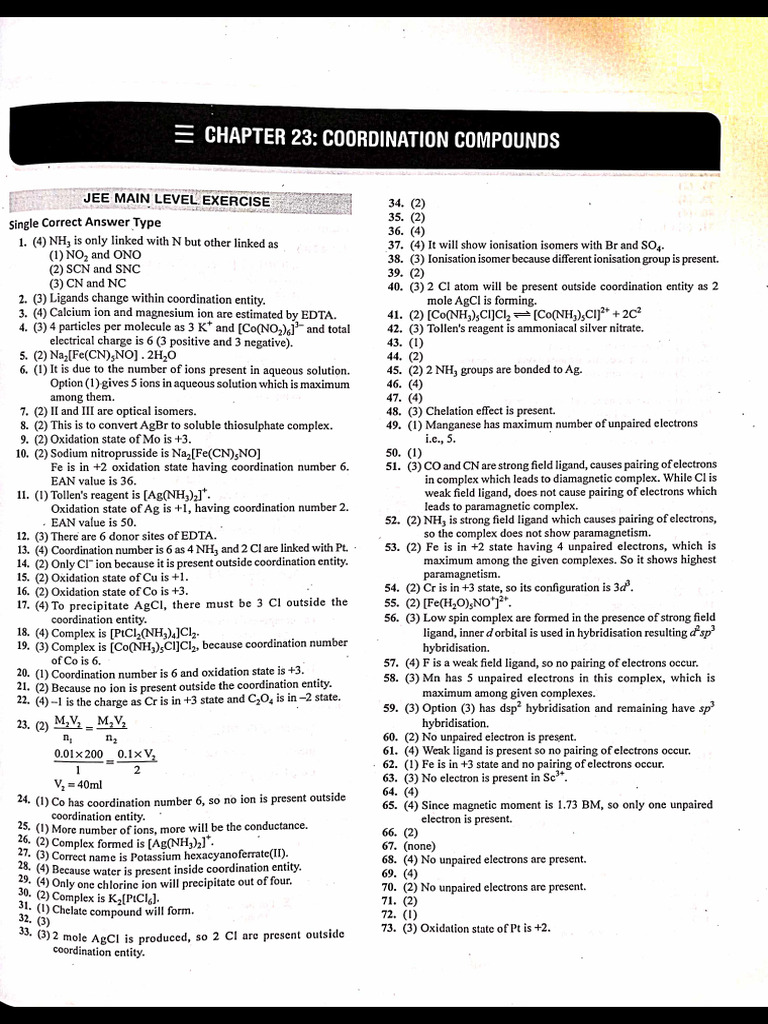Coordination Compounds | PDF