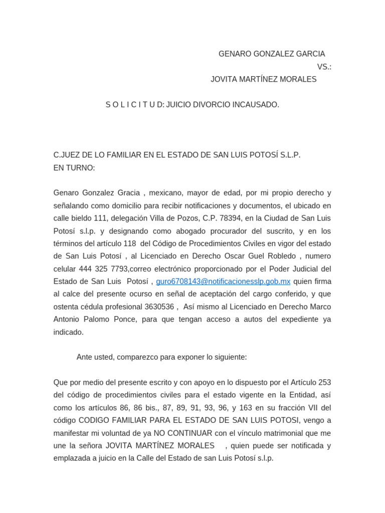 Divorcio Wulfrano | PDF