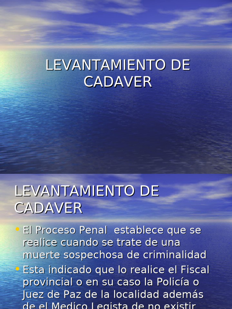 Levantamiento de Cadaver 1 | PDF