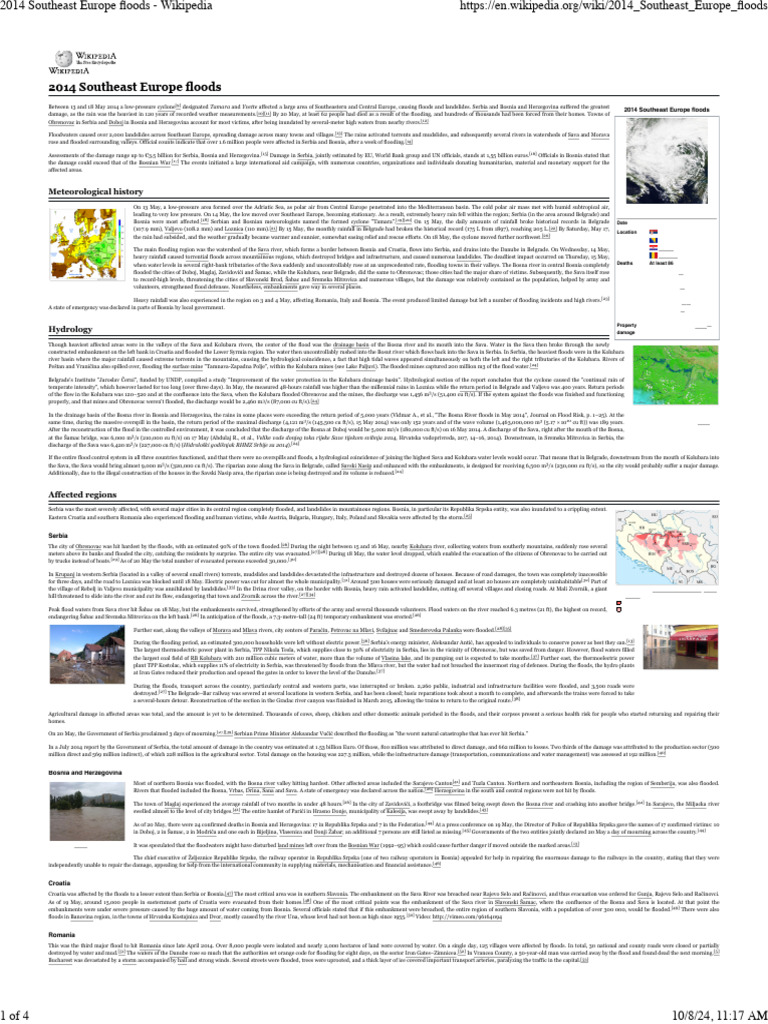 2014 Southeast Europe floods - Wikipedia | PDF