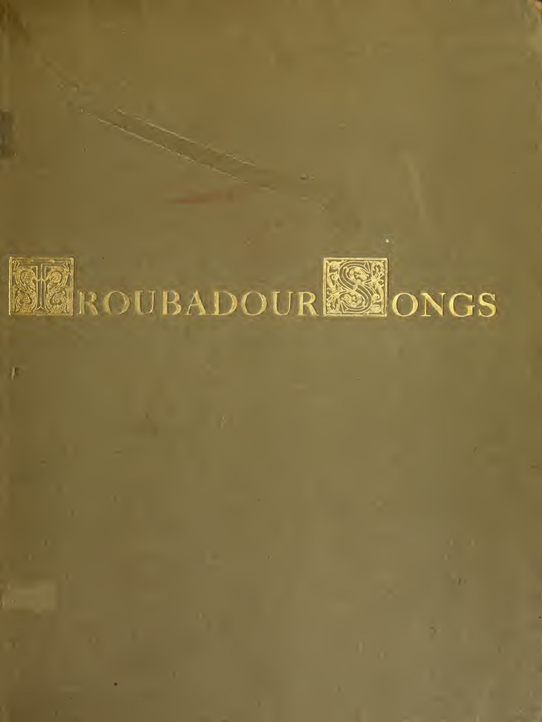 Troubadour Songs: A Historical Overview | PDF