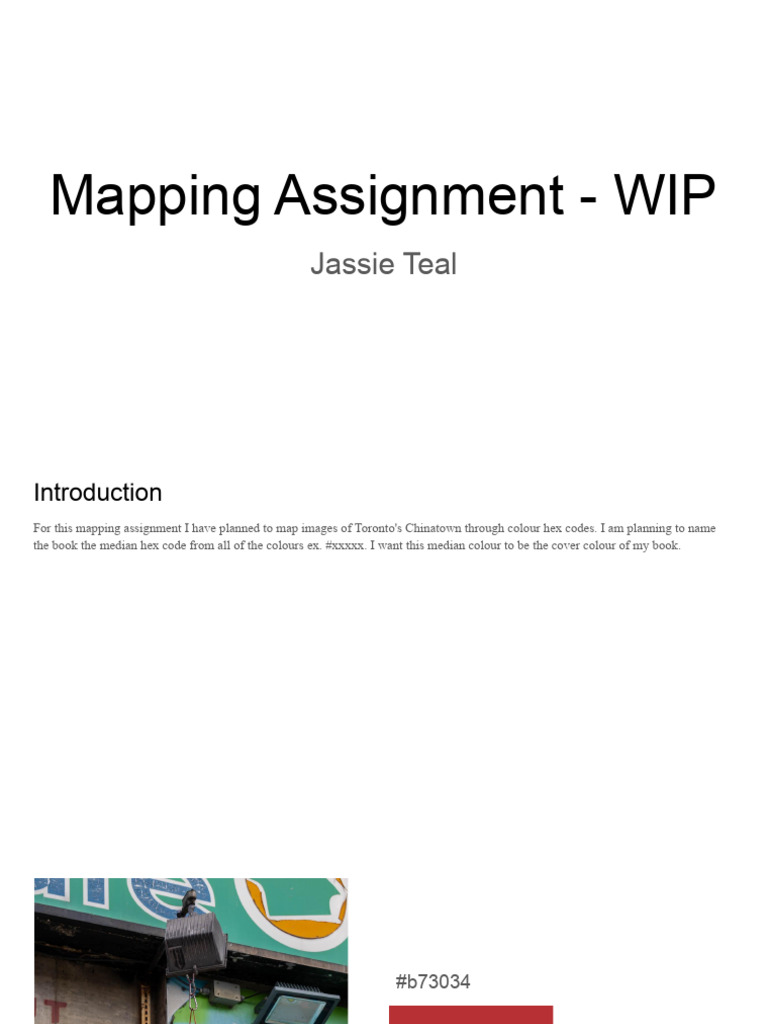 Mapping Assignment - WIP, Jassie Teal | PDF