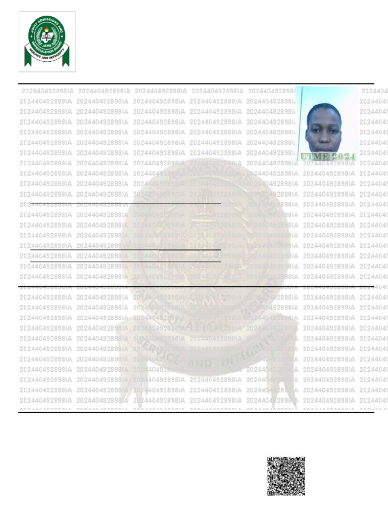 Jamb Original Result | PDF
