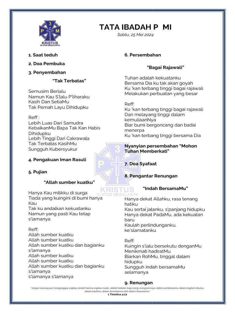 Tata Ibadah P3mi-25 Mei 2024 | PDF