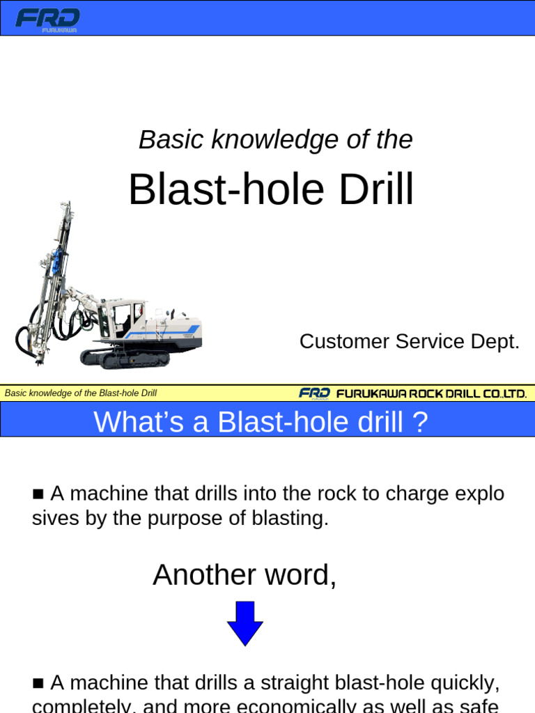 Blast-Hole Drill Overview and Applications | PDF | Drilling | Drill